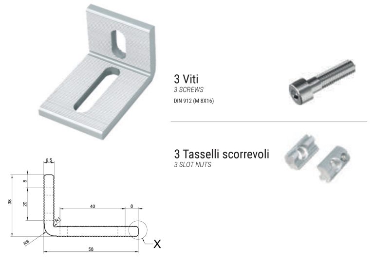 Piastrine Angolari, Alluminio – Dueemme Sidol